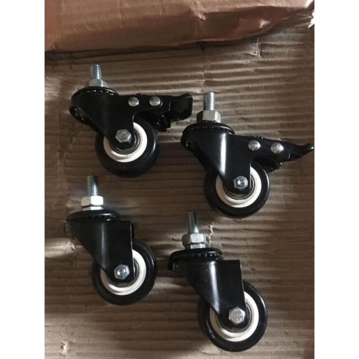 caster wheels multywear 4x heavy duty 50mm rubber pu sweval 200kg ...