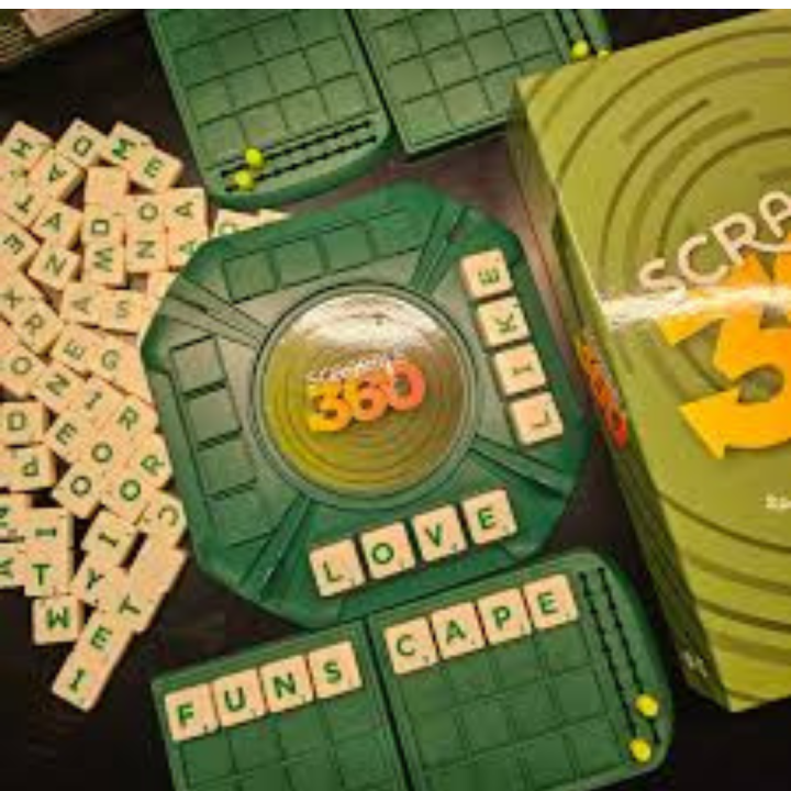 Scrabble 360 Word Spell Crossword Board Game| Letter Spelling Prop ...