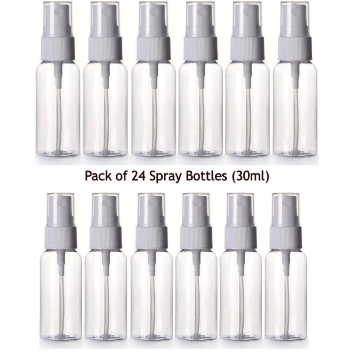 Transparent Refillable Fine Mist Spray Bottle Empty 30ml (Pack of 24 ...