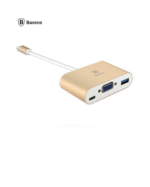 Sharp Type-C To VGA+HUB Luxury Gold | Daraz.pk