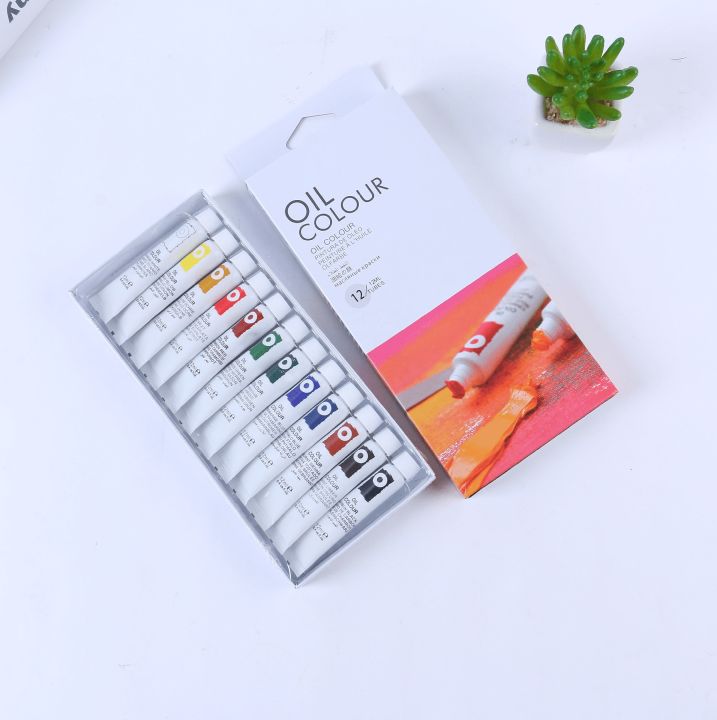 Pack Of 12 Tube's- Oil Paint Color Tubes- 12 ML Tubes- Oil Paint For ...