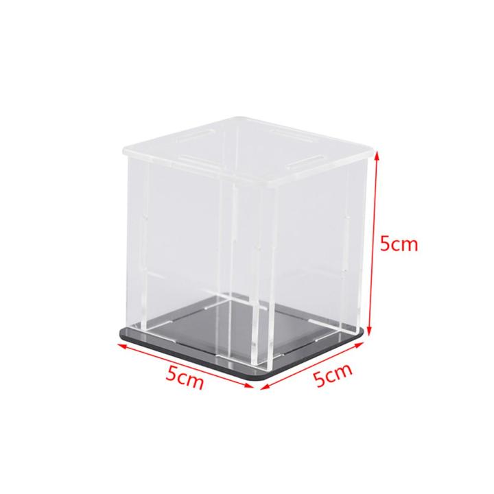 Acrylic Display Case Self-Assembly Clear Cube Box UV Dustproof Toy ...