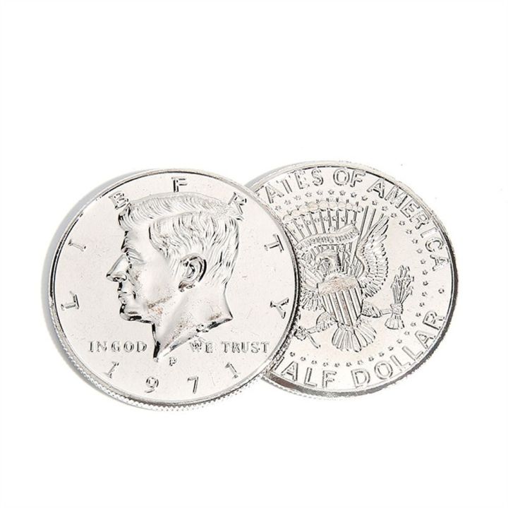 Funny Gimmick Prop Ripped Coin Half Coin Illusion and Restored Coin ...