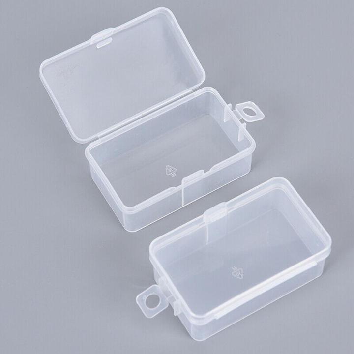 6PCS Mini Storage Box -Transparent Square Plastic Box- Earrings Jewelry Packaging Storage -Small ...