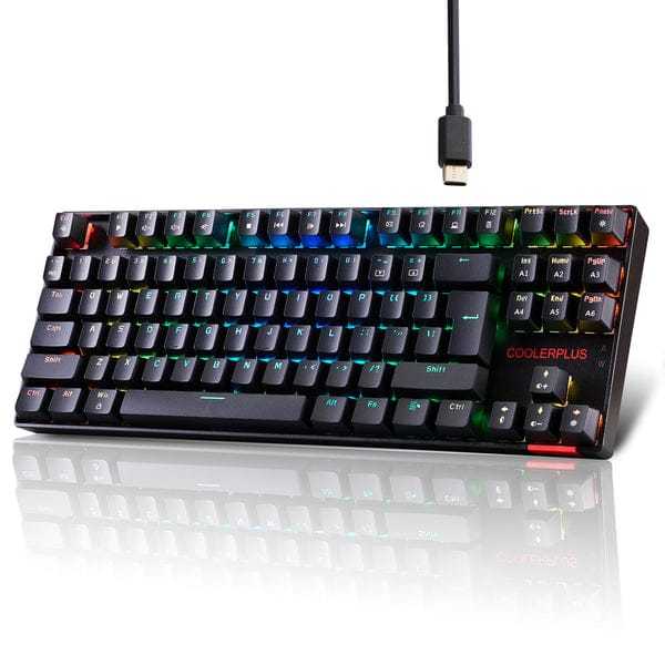 Mechanical Keyboard 87 Keys Blue Switch Gaming Keyboard with Full Anti ...
