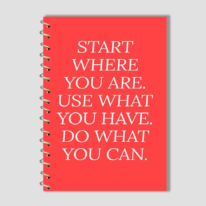 Spiral Notebook - Motivational Quote Theme | Daraz.pk