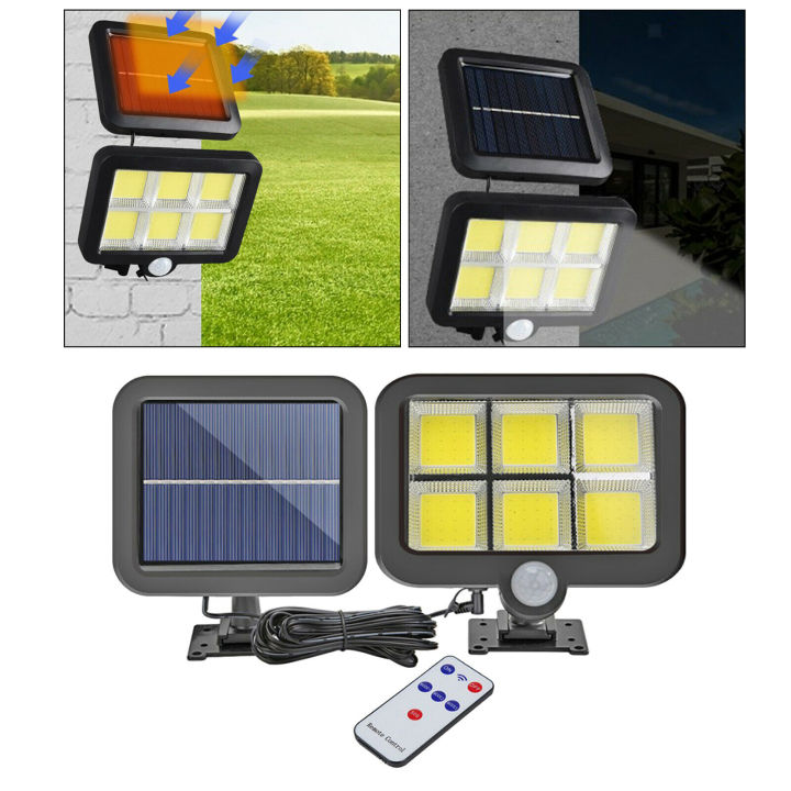 Solar Spotlight High Brightness Sensor Solar Wall Light with Remote ...