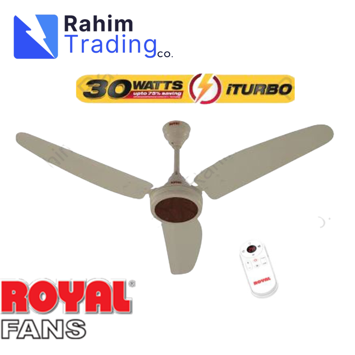 Royal Fans 30 Watts Inverter Energy Saver Fan Copper OffWhite 56 Inch |fan||royal fan| Available ...