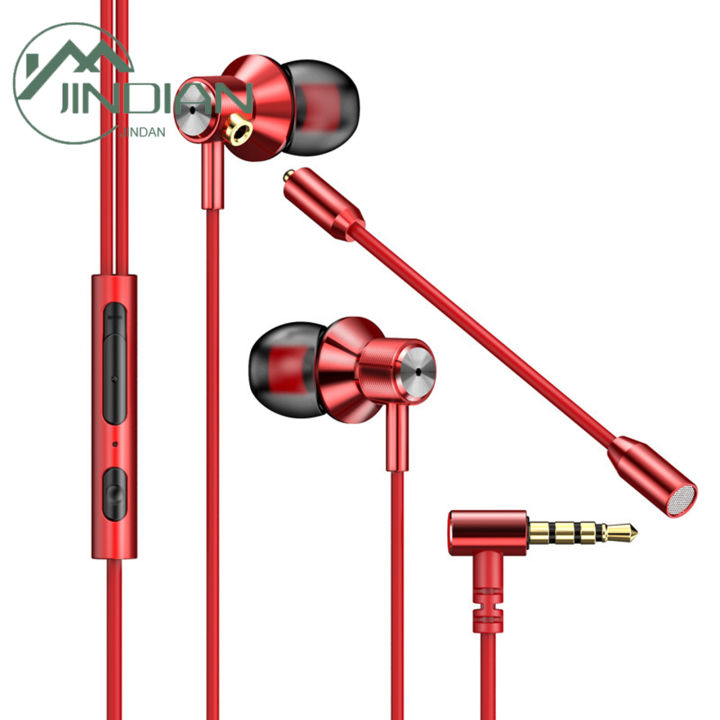 Wired Earphone Ergonomic Dual Microphone Stereo Universal L-Shaped Plug ...