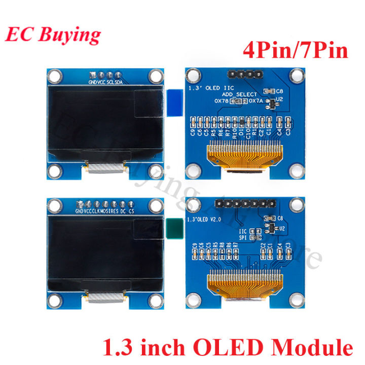 1.3 OLED Module 1.3 inch LCD LED 12864 Display Screen White/Blue 128X64 ...