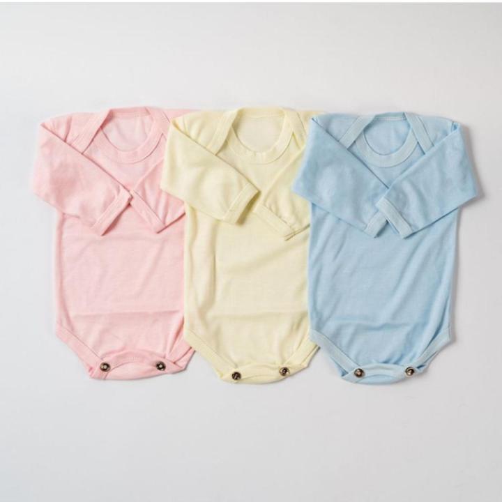 Pack Of 3 - Baby Romper , Inner Romper Full Sleeves White and Multi ...
