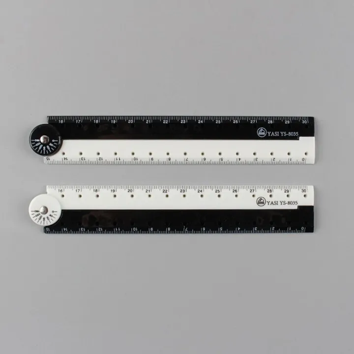 Creative Black And White Folding Ruler Drawing Plastic Straight Ruler ...