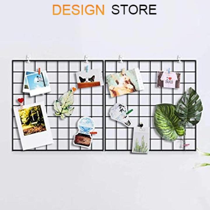 Metal Wall Mesh Grid Wall Hanging Photo Frame Bedroom Living Room Iron ...