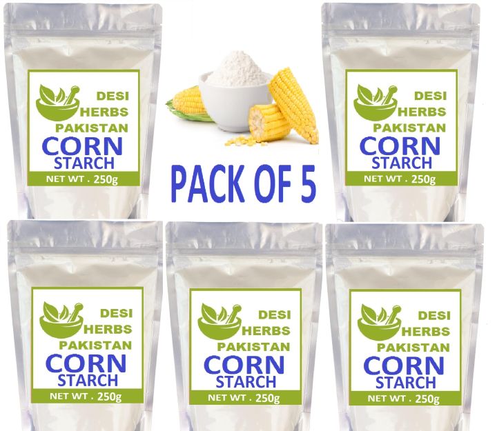 CORN STARCH POWDER| PACK OF 5|250 GRAM EACH|DESI PAKISTAN HERBS | Daraz.pk
