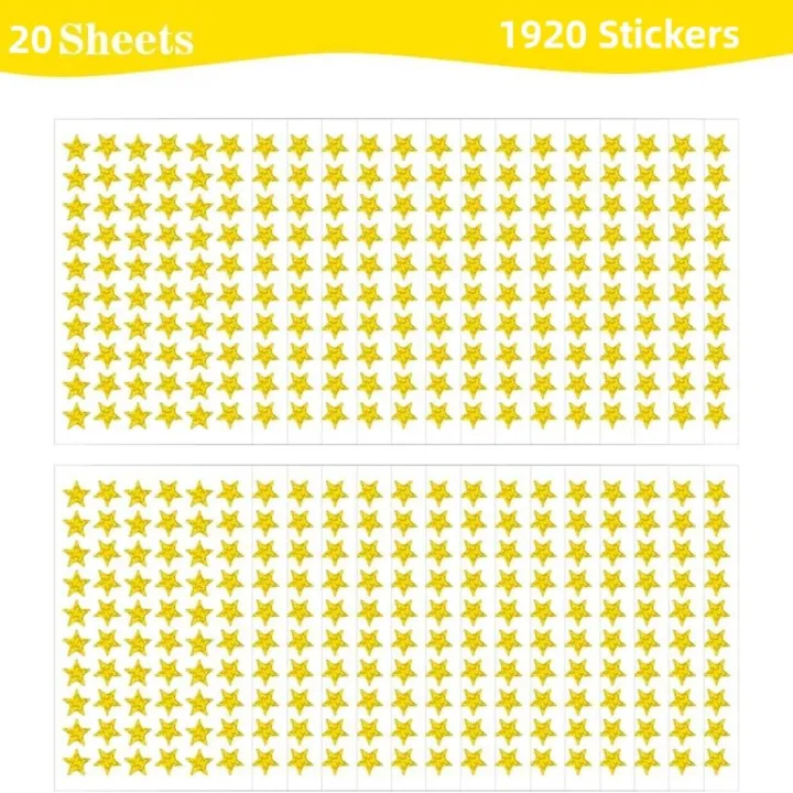 any flat surface Paper Small Star Stickers Gold Foil Star Stickers ...