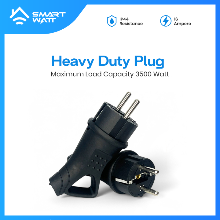 Heavy Duty 16A 2 Pin Male Plug Perfect for AC, Iron, Fridge, Microwave ...