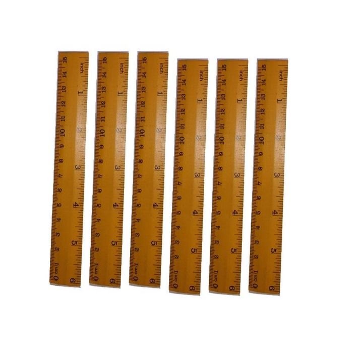 6" Inch Wood Ruler (6 Pcs) | Daraz.pk