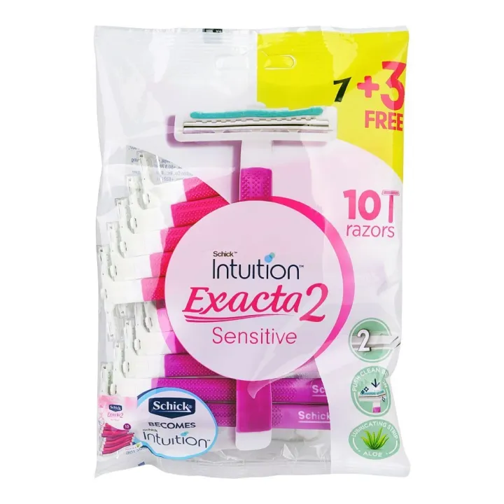 Schick Exacta 2 Sensitive (10 Razor Pack) | Schick Razor For Women ...