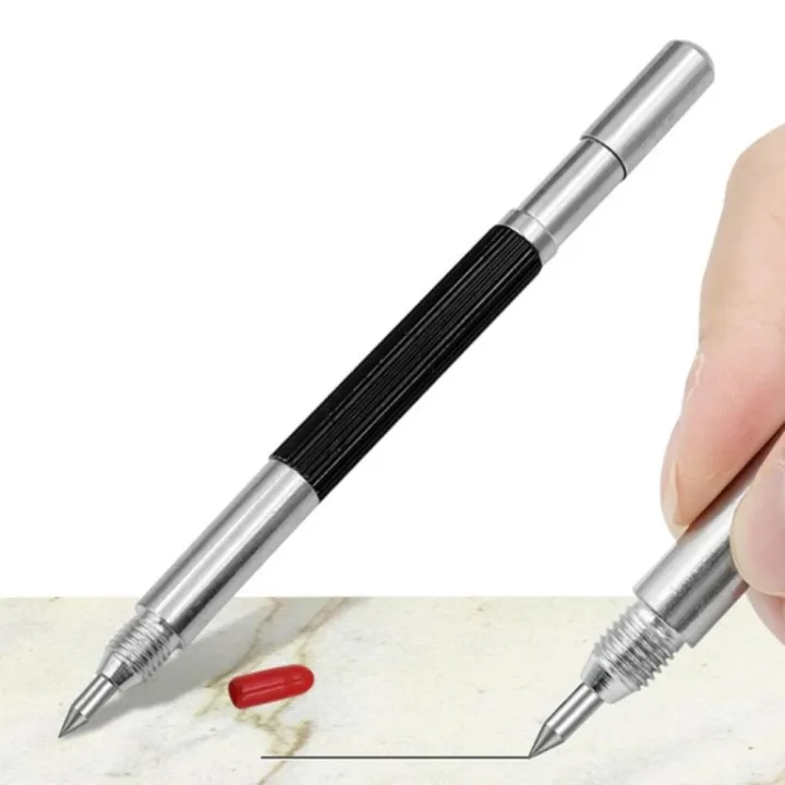 High Quality Double-headed Metal Scribe Pen Silver Hand Tools Scribing ...