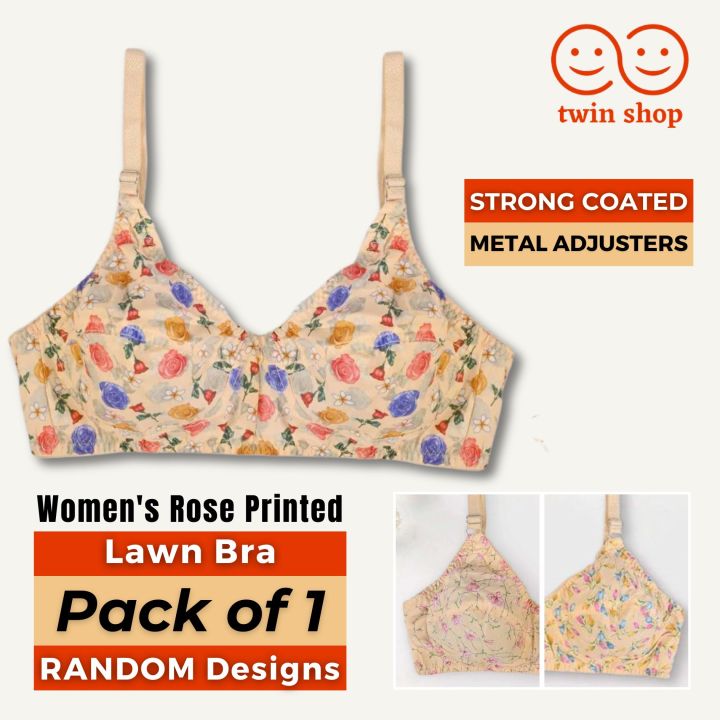 Twin Shop High Quality Lawn Printed Bra for Women Girls| Flower Prints ...
