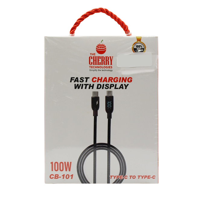 Data Cable | Type-C Cable | CB-101 Cherry Type C To Type C 100W Cable ...