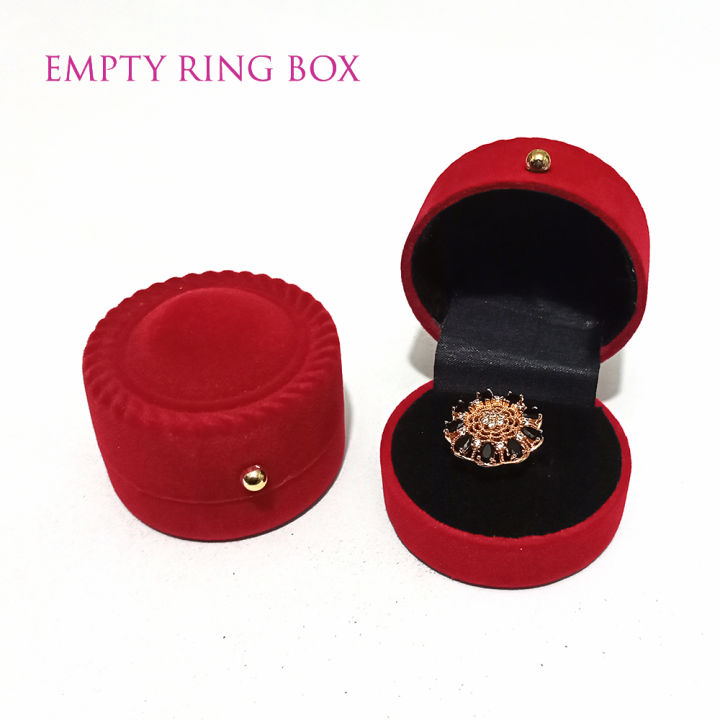 Beautiful Round Ring Box Velvet wrapped Ring Box -Empty Box | Daraz.pk