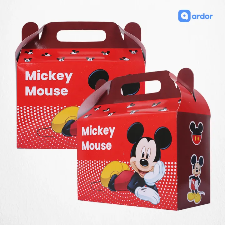 PACK OF 10 MICKEY MOUSE GOODIE BOXES l BIRTHDAY PARTY DECOR | Daraz.pk