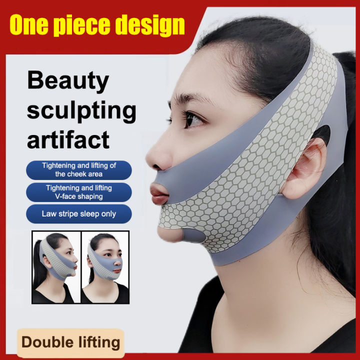 Face-Lift With Sleep Face V Shaper Facial Slimming Bandage Relaxation ...