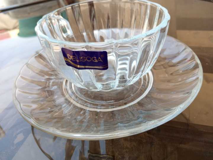 Deli glassware 12 pcs cups and pirch | Daraz.pk