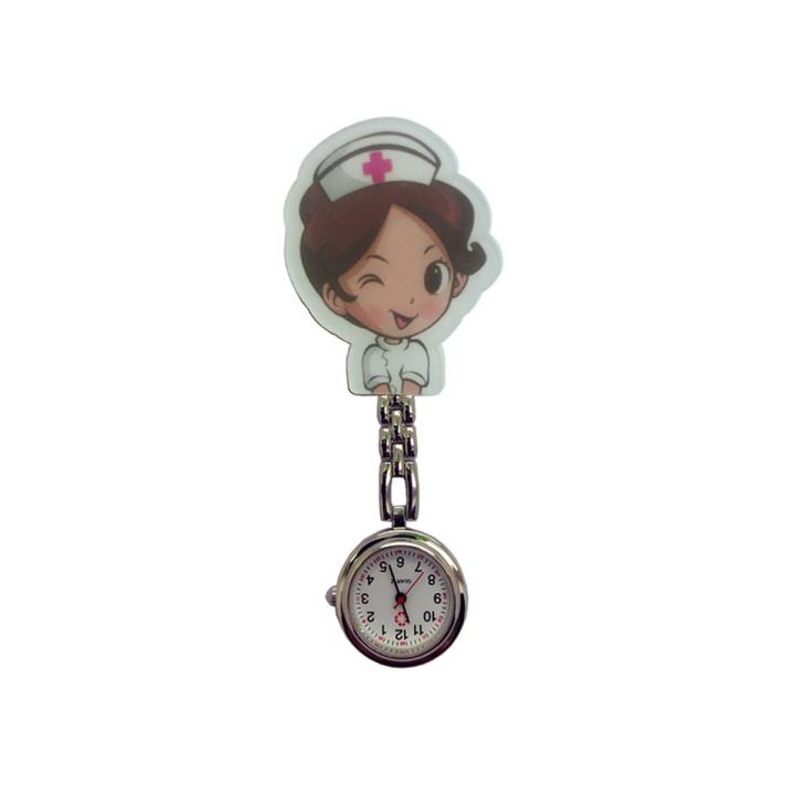 Nurse Watch Pin Women Movement Pocket Cartoon Girl Cute Gift Quartz ...