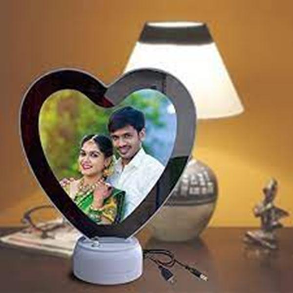 Magic mirror photo frame with led light | Daraz.pk