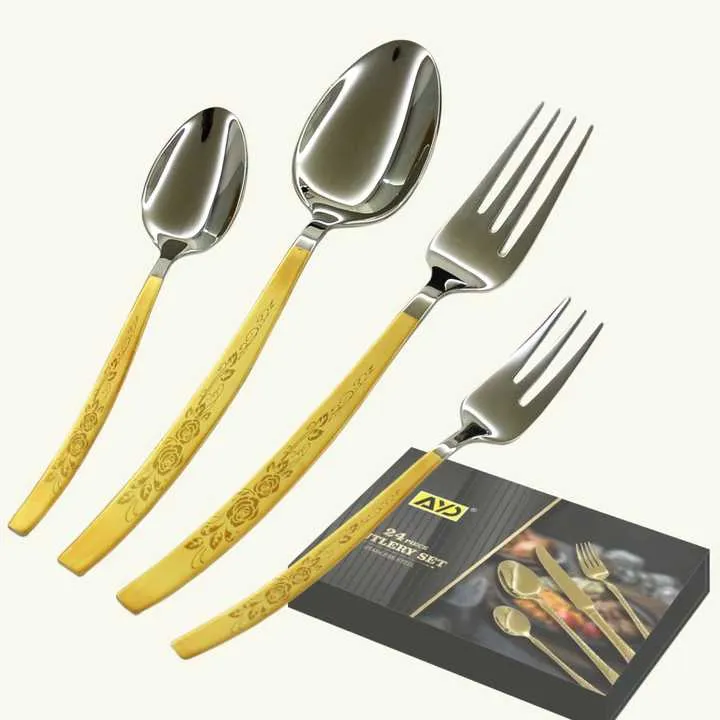 German AYD Imported 24-Piece Premium Stainless Steel Cutlery Set ...