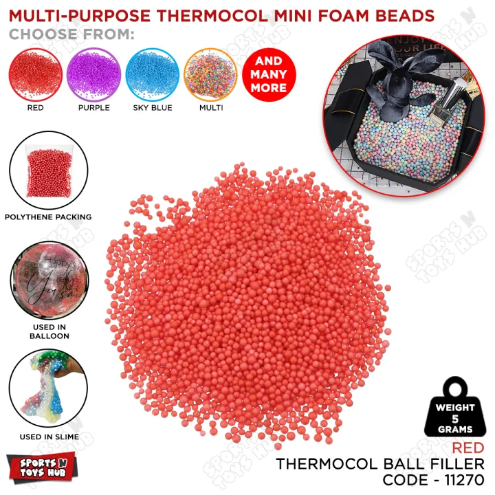 Multi-Purpose Thermocol Mini Foam Beads Collection, Party Events ...