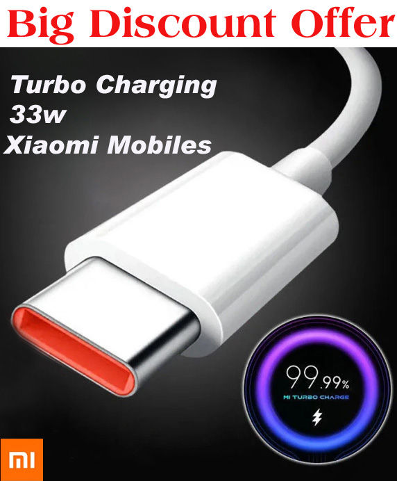 Mi Xiaomi 33W USB-C Turbo Charge Cable 1 Meter Fast Charging Cord for ...