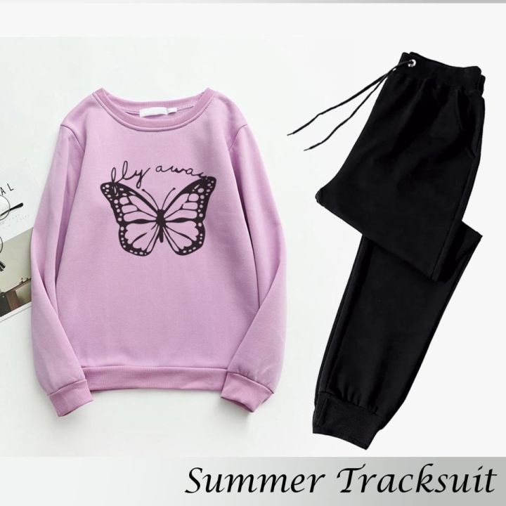 FLY AWAY BUTTERFLY PRINTED Summer Colelction Tracksuit Collection Soft ...