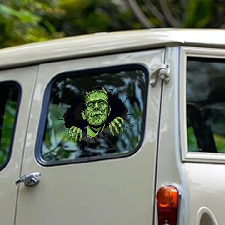 Halloween Horror Figures Peeking Sticker for Cars, 3D Classic Horror ...