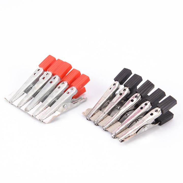 10pcs crocodile clips plastic handle testing metal alligator clips ...