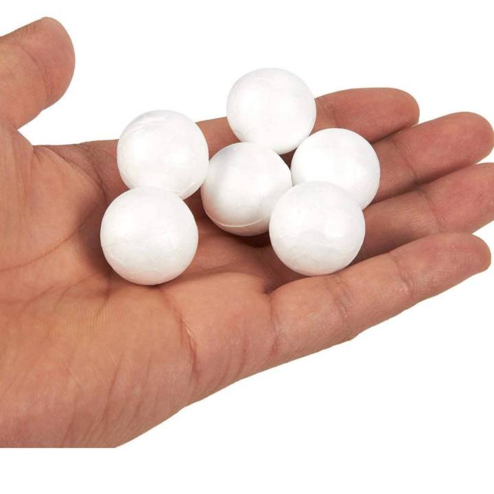 Thermocol (Thermopol) Balls size 8 cms dia , set of 6 | Daraz.pk