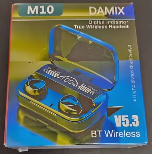M10 Damix V 5.3 Bluetooth Wireless Headset Wireless Bluetooth EarBuds ...