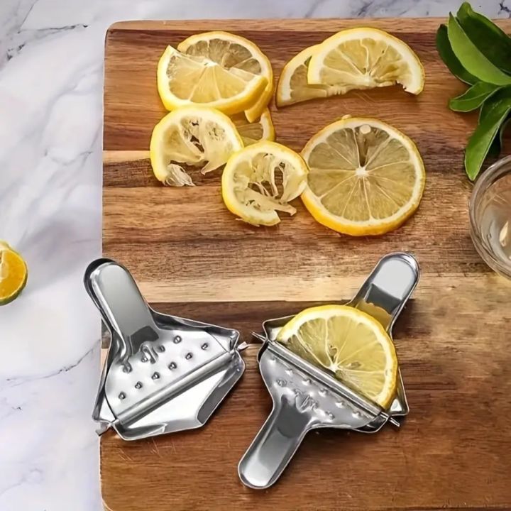 Multifunctional Hand Press Stainless Steel Lemon Tongs Rustproof Manual ...