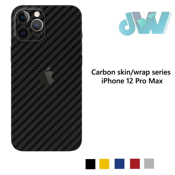 For Apple iPhone 12 Pro Max Carbon Texture Fix Cutting Skin / Wrap ...
