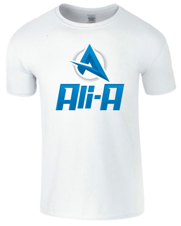 White Cotton Tshirt Ali Youtuber Gamer Streamer Vlogger | Daraz.pk