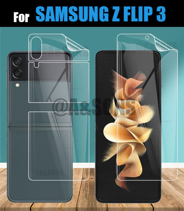 Samsung Z Flip 3 Front Screen Protector Back Side Protector And Inner ...