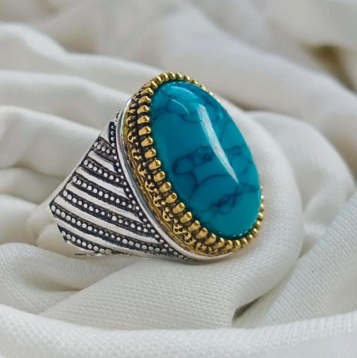 Turkish Stylish Stone Ring Turkish Design Rings For Men and Boys ...