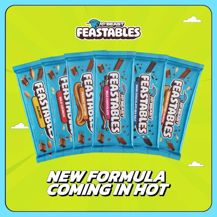 MrBeast Feastables Peanut Butter Chocolate Bar 60 g, Imported , In best ...