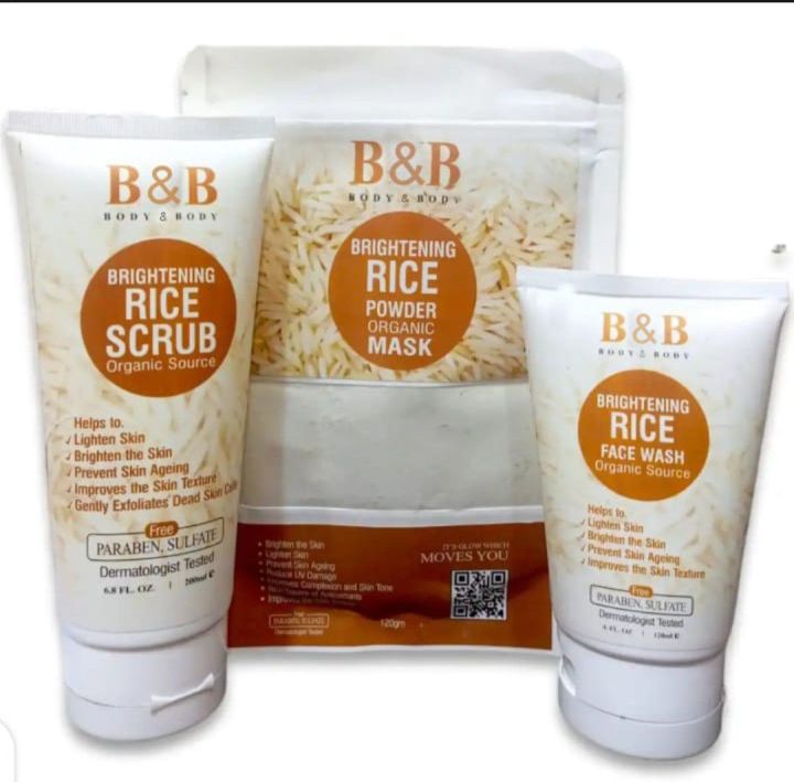 B&B Rice Brightening Glow Scrub, B&B Rice Brightening Glow Face Wash ...