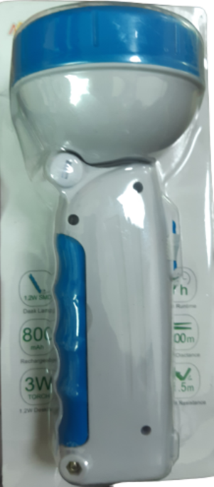 EMERGENCY LED TORCH RECHARGEABLE - FLASH LIGHT - RANGE UP TO 200 MTR ...