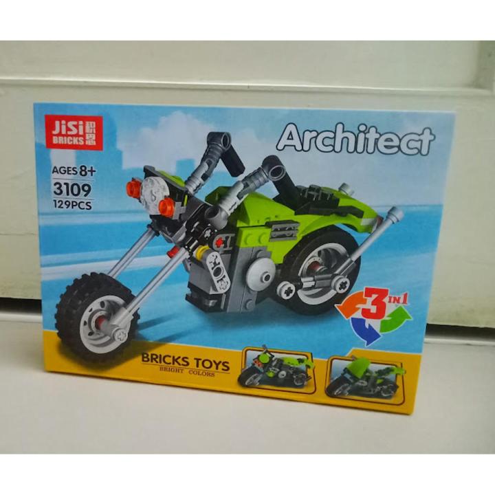 Original JISI BRICKS ARCHITECT SUPER RACER BIKE Legos 129+pcs (3 models ...