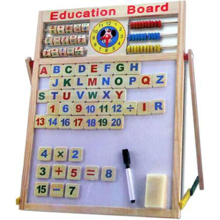 Educational Learning Multipurpose Double-Sided Magnetic Wooden Writing ...