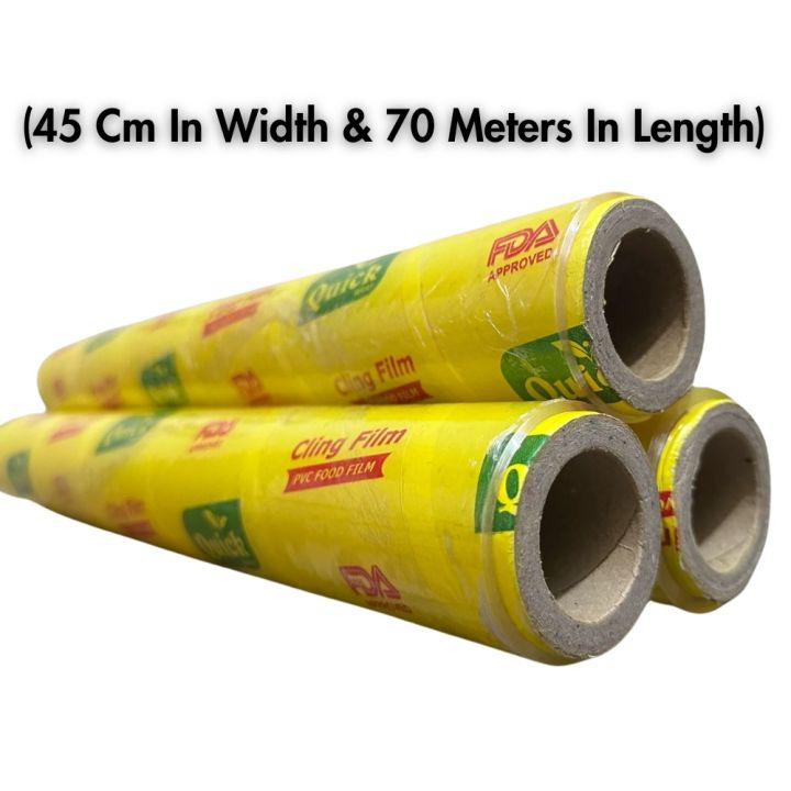 Cling Film Heavy Duty Food Wrap Roll 30cm | PVC Transparent Kitchen ...